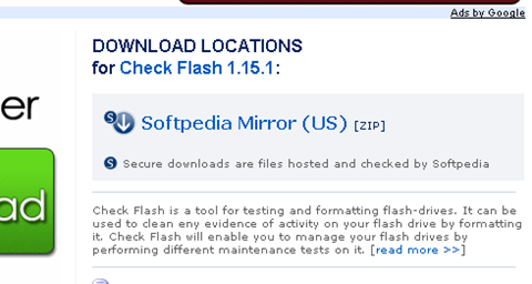USBメモリやSDカードなど各種フラッシュメモリのエラーチェック検査などが出来るソフト Check Flash - PCあれこれ探索